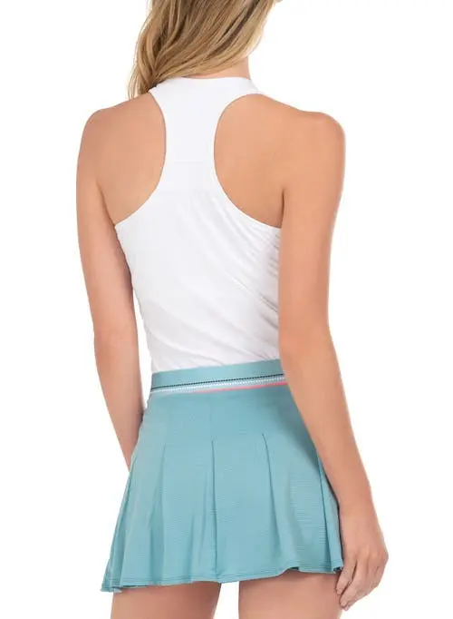 Lucky In Love V-neck Tank With Built-in Bra - White