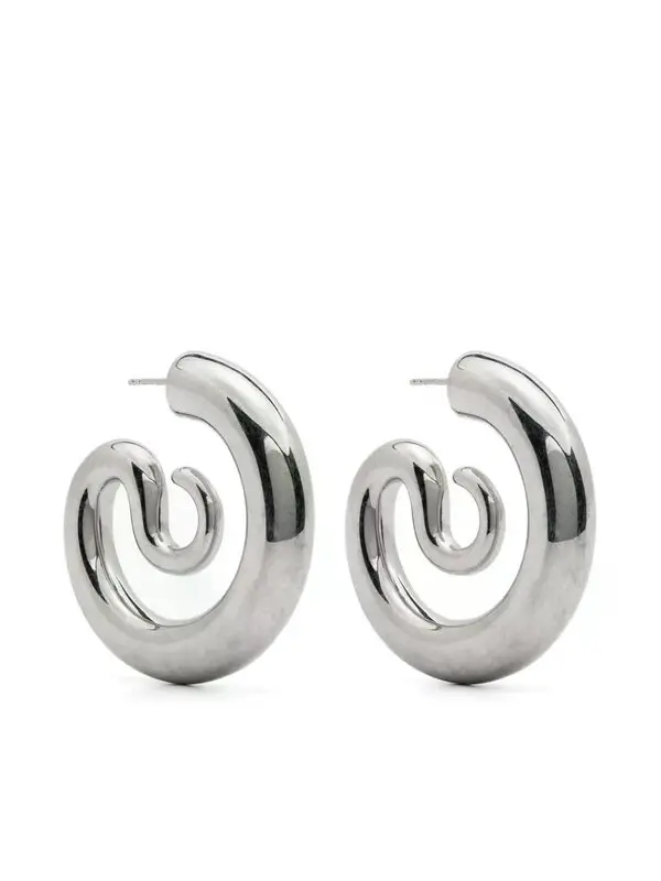 PANCONESI Serpent Hoop Earrings - Silver