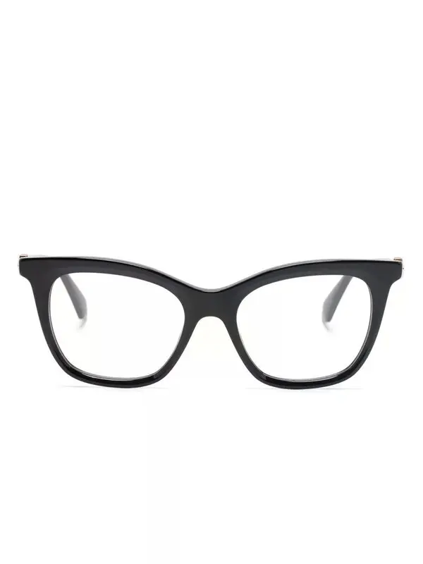 Off-White Logo-plaque Glasses - Black