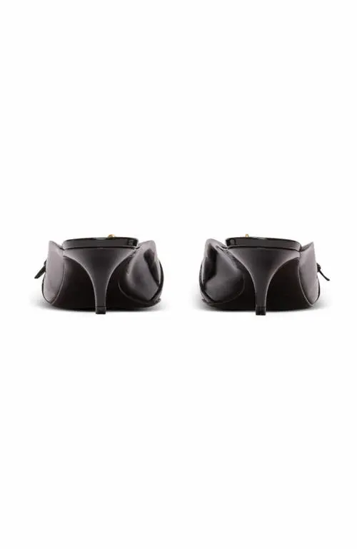Balmain Sync Patent Leather Mules - Black