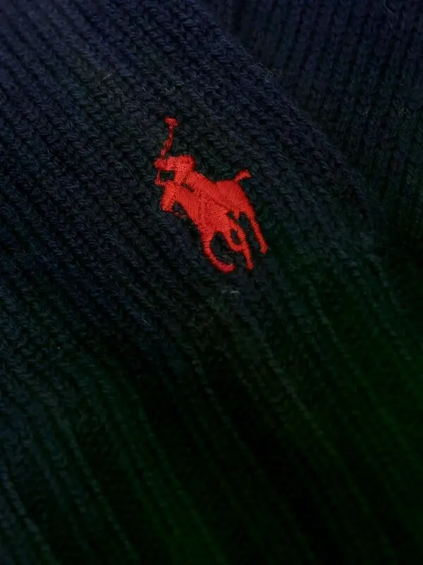 Polo Ralph Lauren Logo-embroidered Wool Gloves - Blue