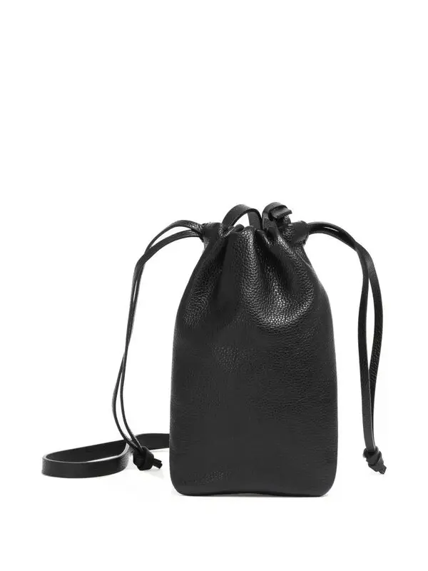 Marni Drawstring Leather Wallet - Black