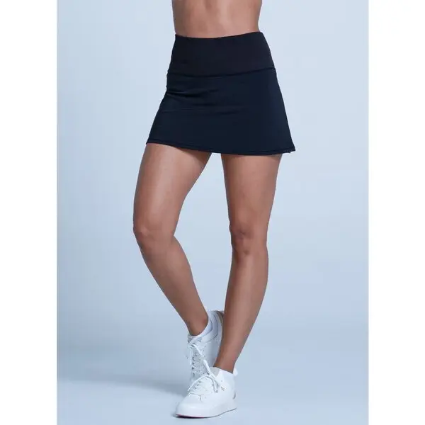 Lucky In Love Baseline A-line Skirt - Black