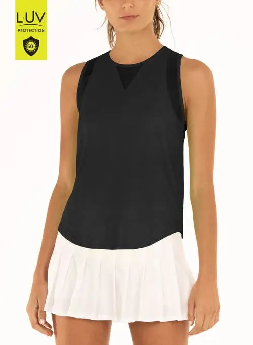 Lucky In Love Tank Top - Black