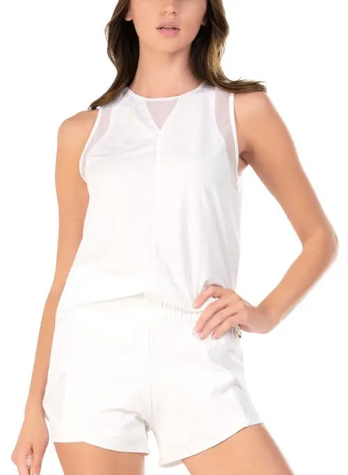 Lucky In Love Tank Top - White