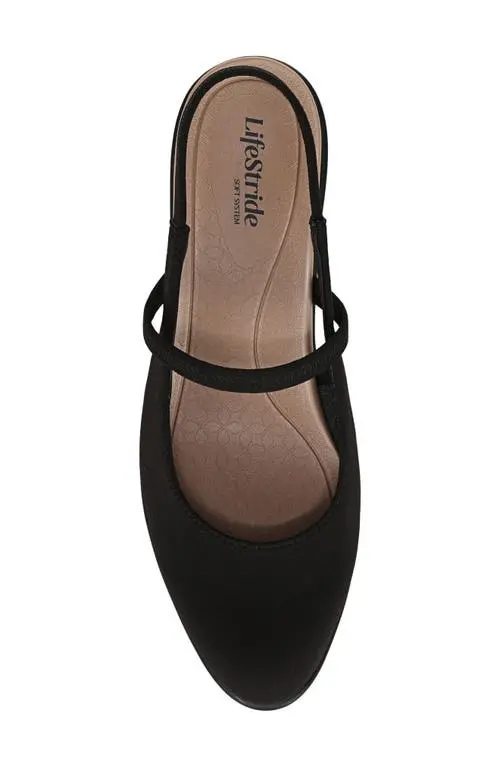 LIFESTRIDE Evoke Slingback Mary Jane Platform Pump - Black