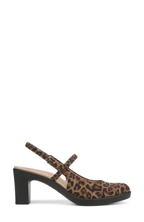 LIFESTRIDE Evoke Slingback Mary Jane Platform Pump - Brown Multi