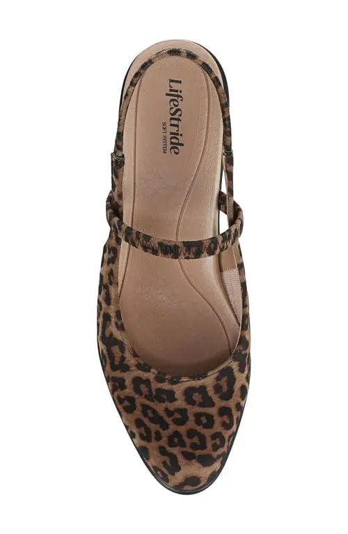 LIFESTRIDE Evoke Slingback Mary Jane Platform Pump - Brown Multi
