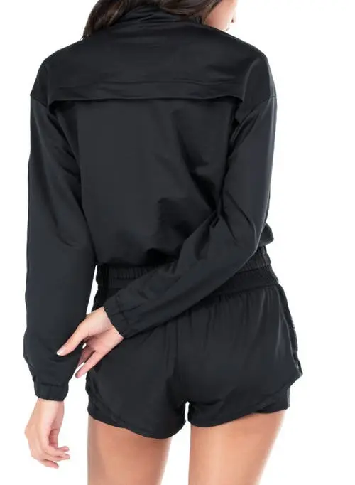 Lucky In Love Quarter-zip Micro French Terry Pullover