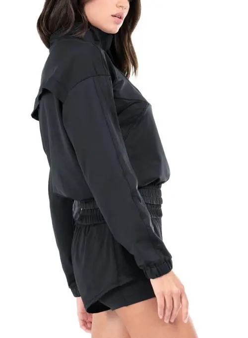 Lucky In Love Quarter-zip Micro French Terry Pullover