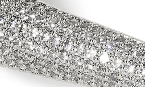 Nadri Alma Pavé Hinge Bracelet - Rhodium