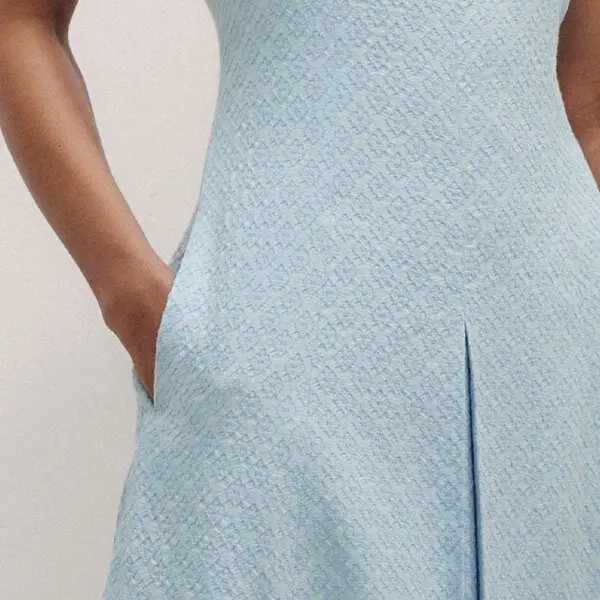 ME+EM Italian Jacquard Fit And Flare Midi Dress