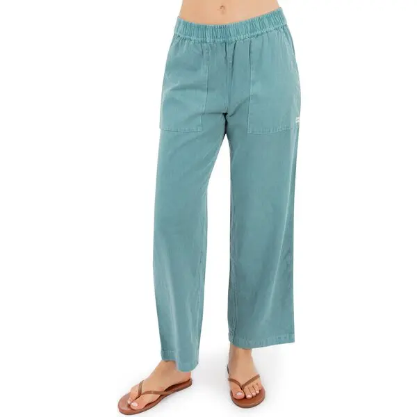 Hurley Cotton Twill Wide Leg Pants - Reef Waters