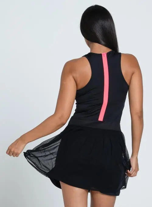 Lucky In Love Next Level Pleated Dress - Black