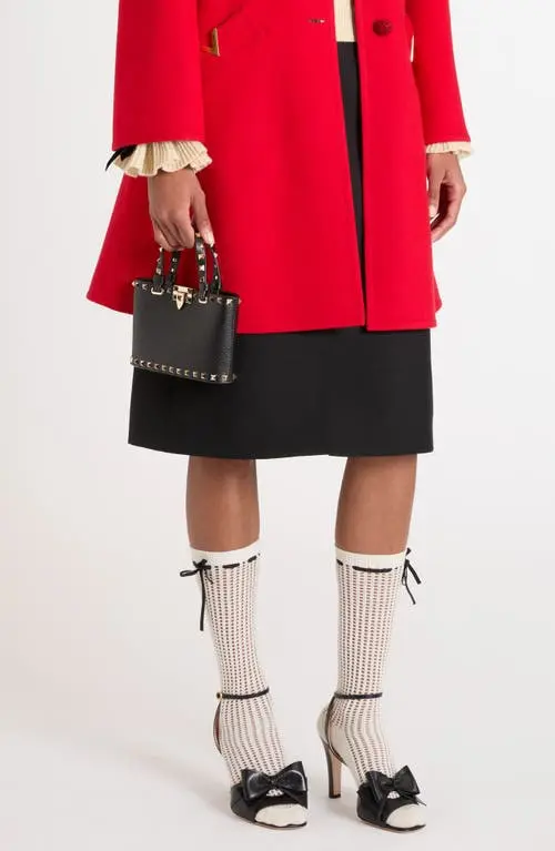 Valentino Garavani Mini Rockstud Top Handle Bag - Nero