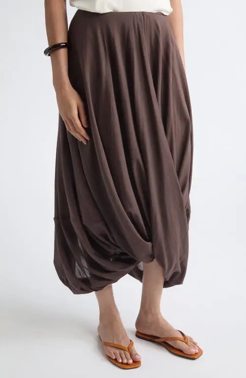 TOTEME Cocoon Maxi Skirt - Walnut