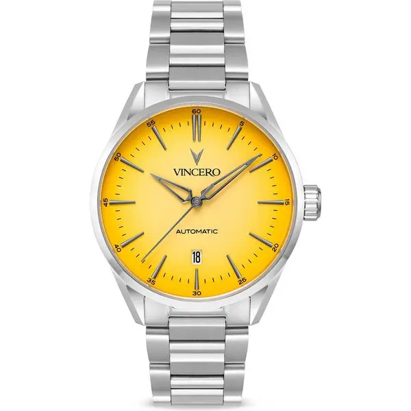 VINCERO Icon Automatic Bracelet Watch - Yellow Eclipse