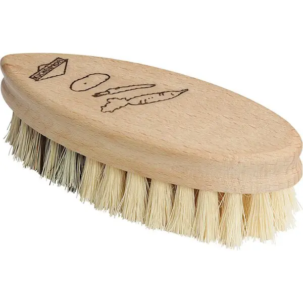 KUCHENPROFI Natural Bristle Vegetable Brush, Wood Handle