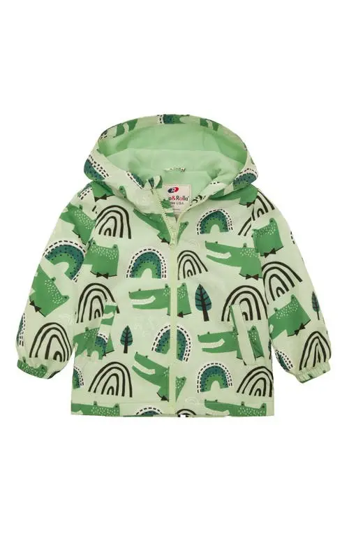 ROKKA&ROLLA Lightweight Fleece-lined Windbreaker Jacket - Crocodile