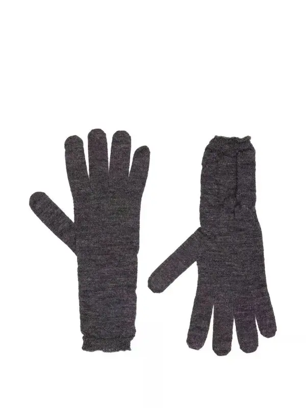 MAISON MARGIELA Numbers-motif Gloves - Grey