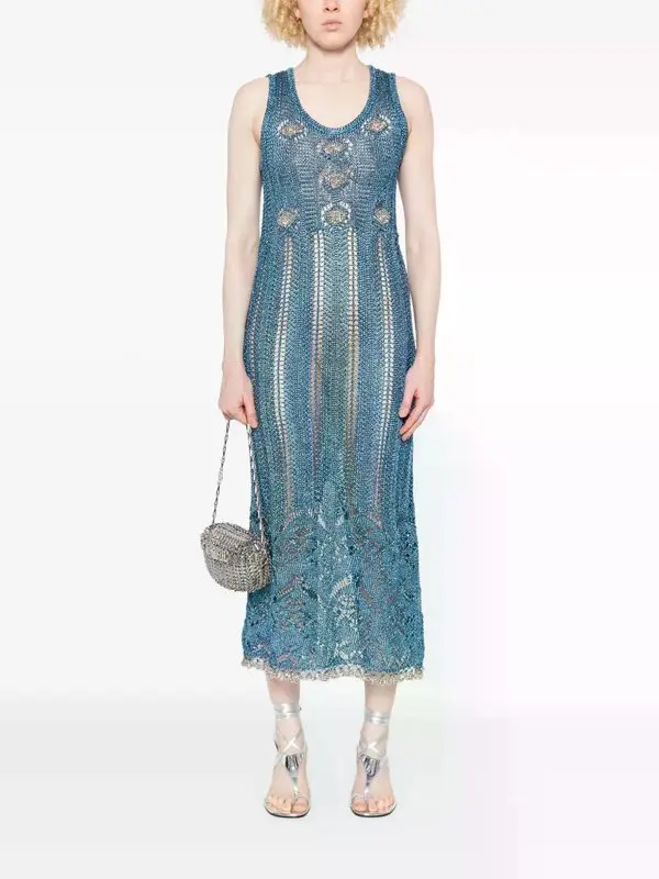 Rabanne Lurex-knit Midi Dress