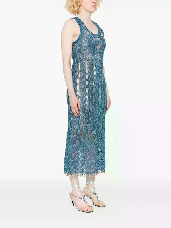 Rabanne Lurex-knit Midi Dress
