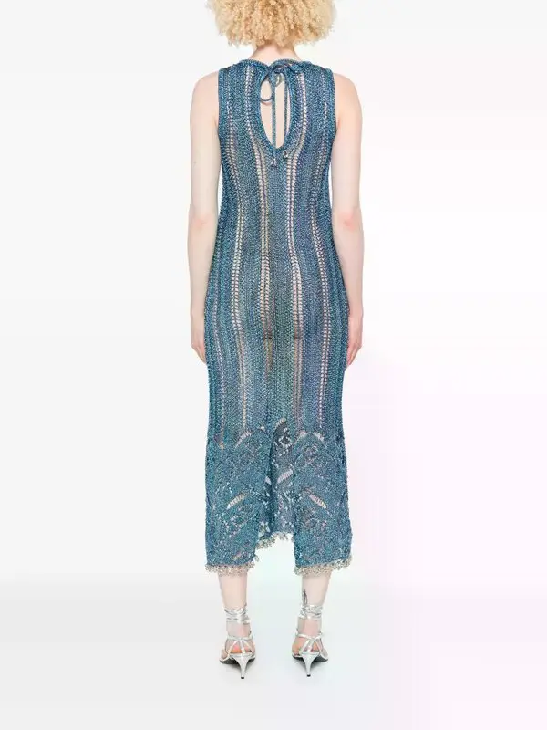 lurex knit midi dress Knit Lurex Ribbed Sweater Midi Dress