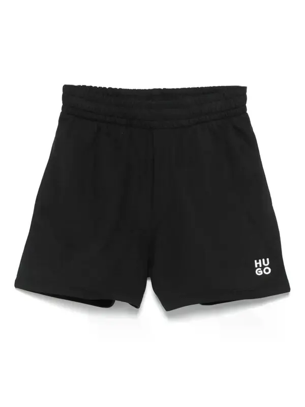 Hugo Logo-embroidered Cotton Shorts