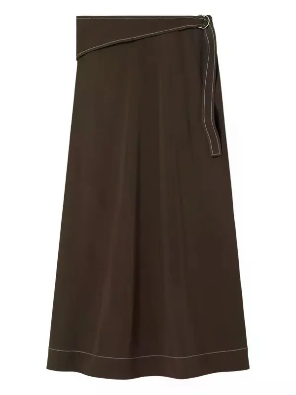 Tory Burch Belted Jersey Skirt - Brown