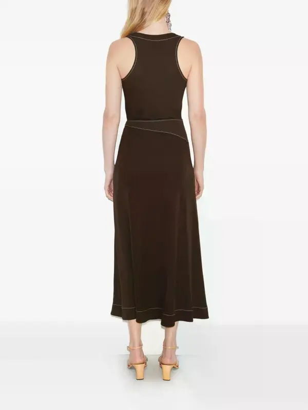 Tory Burch Belted Jersey Skirt - Brown