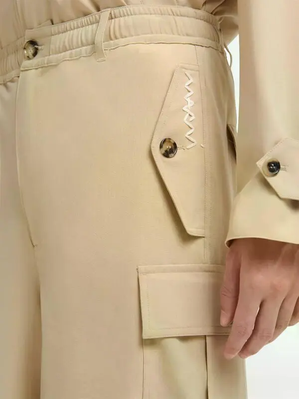 Marni Draped Cargo Trousers - Yellow
