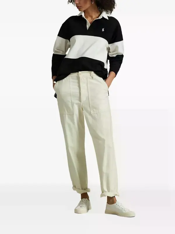 Ralph Lauren Striped Long-sleeve Polo Sweater