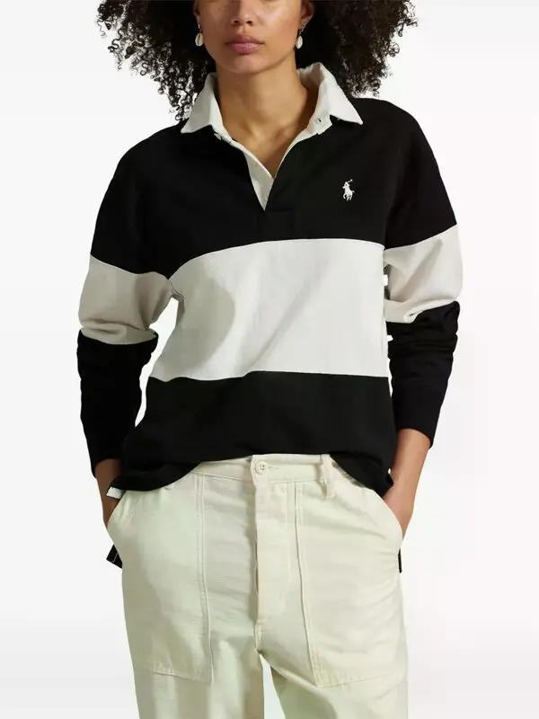 Ralph Lauren Striped Long-sleeve Polo Sweater