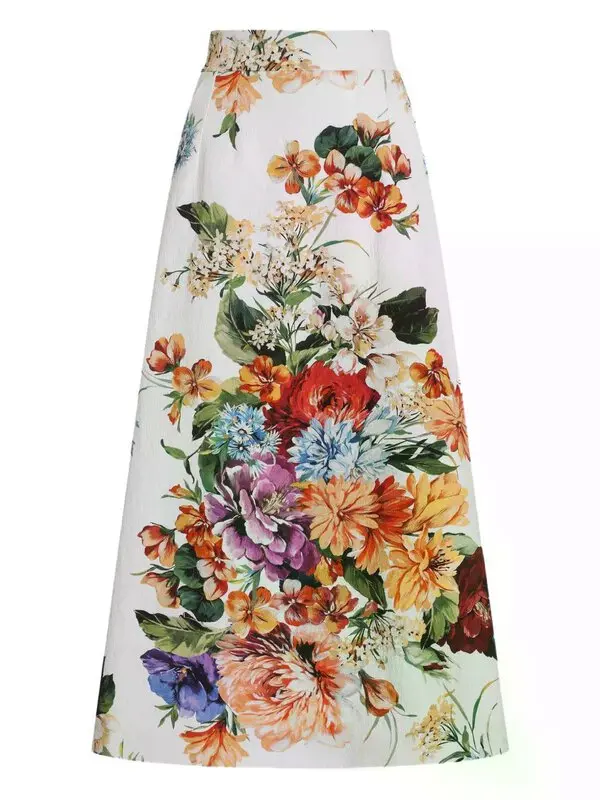 Dolce & Gabbana Floral-print Midi Skirt