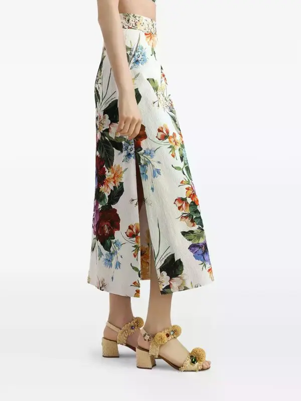 Dolce & Gabbana Floral-print Midi Skirt