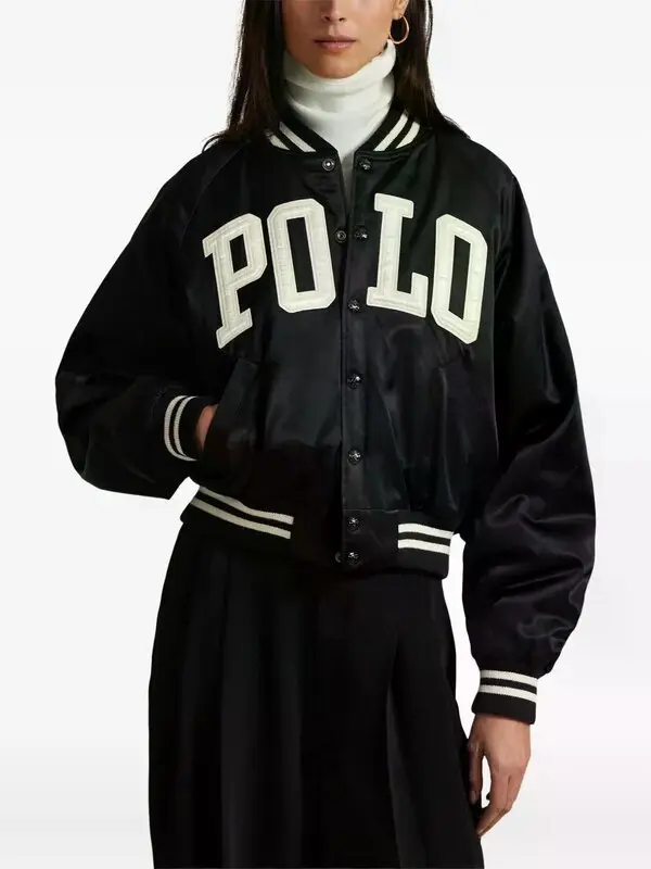 Polo Ralph Lauren Logo Satin Bomber Jacket
