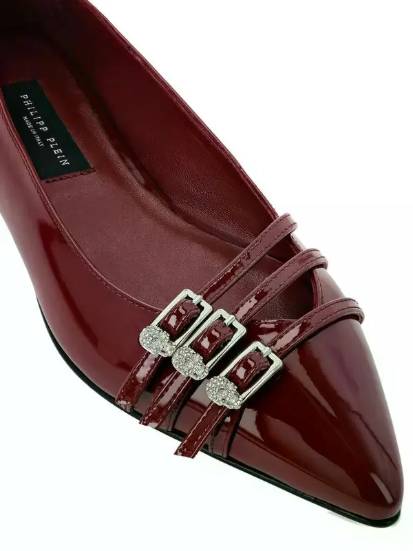 Philipp Plein Skull-embellished Ballet Flats - Red
