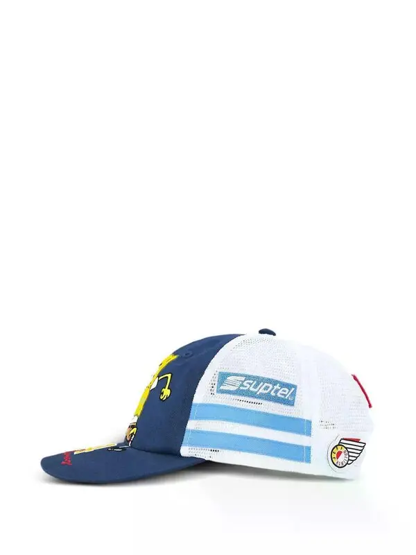 Supreme X Spongebob Squarepants X Jeff Hamilton Logo-embroidered Baseball Cap - Blue