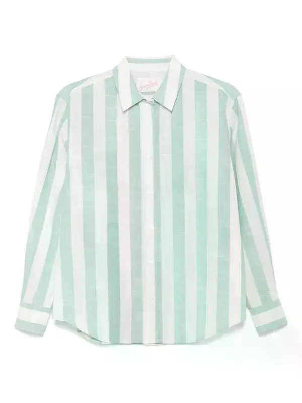 MC2 SAINT BARTH Striped Button Down Shirt - Neutrals