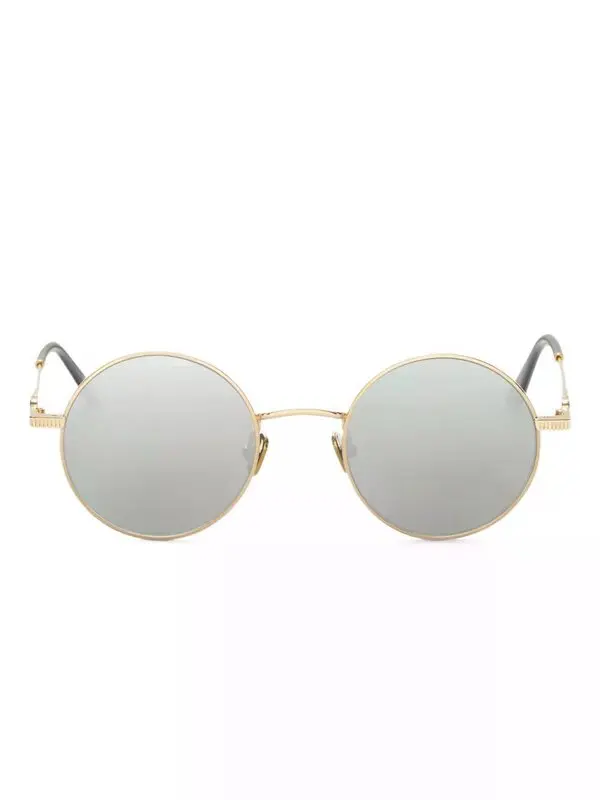 Valentino Garavani Round-frame Mirrored Sunglasses - Gold