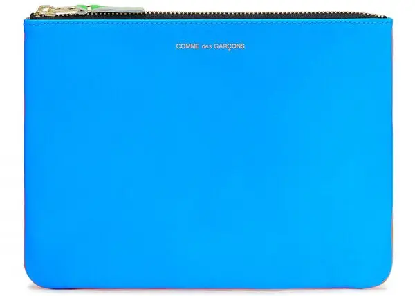 Comme Des Garçons Sa5100sf Super Fluo Wallet - Blue/orange