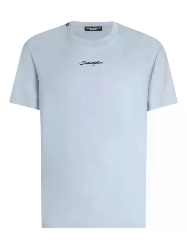 Dolce & Gabbana Logo-embroidered Cotton T-shirt
