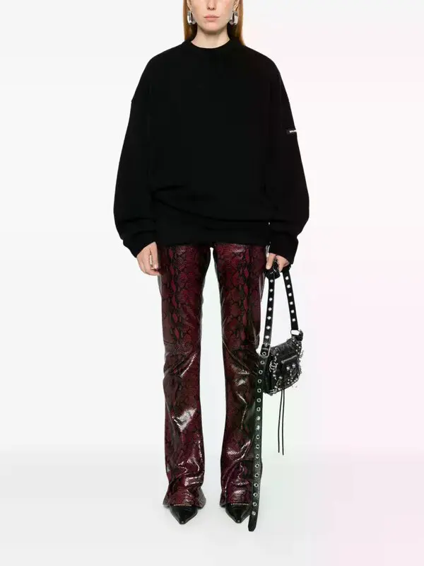 Balenciaga Logo-patch Virgin Wool Sweater