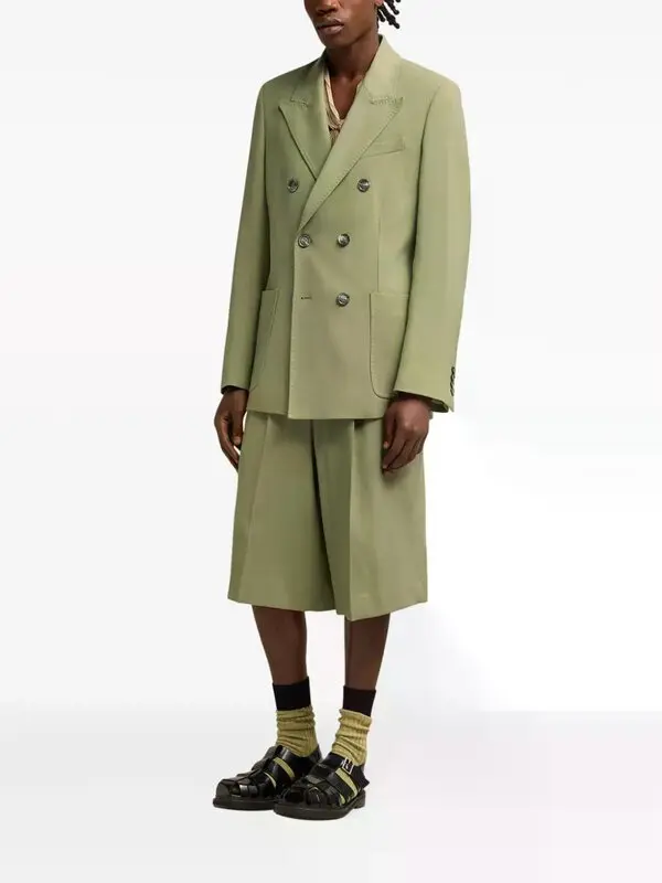 AMI Paris Double-breasted Peak-lapel Blazer