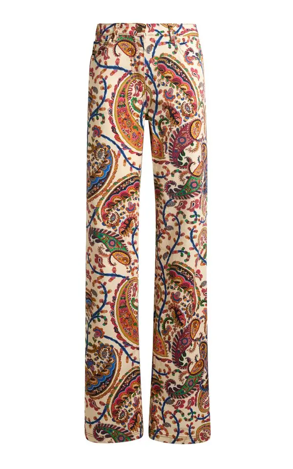 Etro Stretch Mid-rise Bootcut Jeans - Print