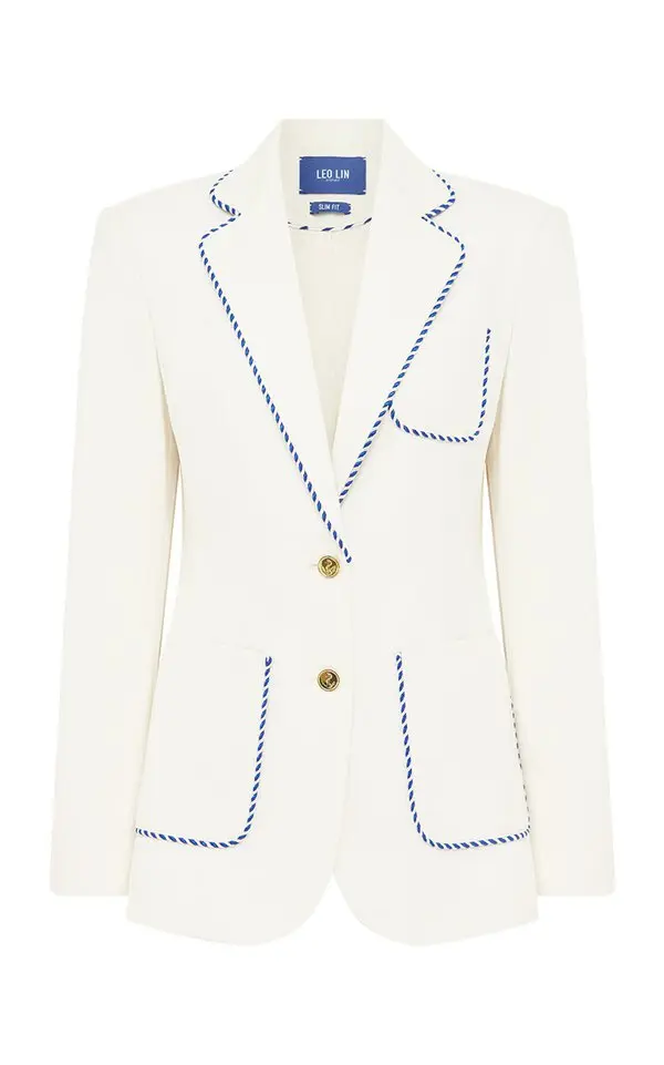 LEO LIN Jillian Wool-blend Blazer - Off-white
