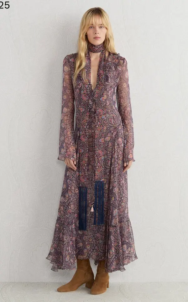 Etro Scarf-detailed Maxi Dress