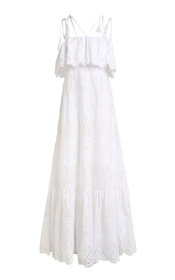 Etro Cotton-blend Maxi Dress - White