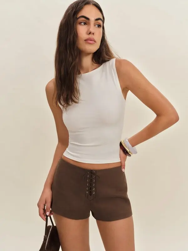 REFORMATION Quin Linen Short
