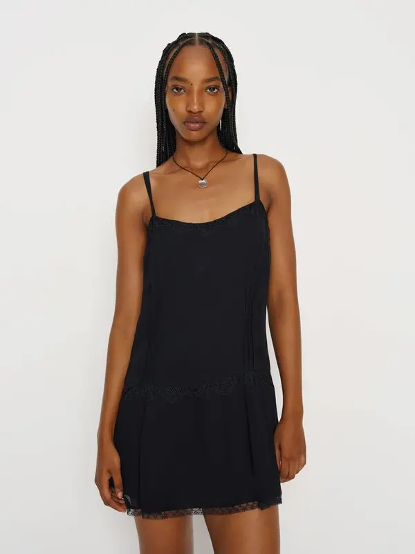 REFORMATION Allis Mini Dress - Black
